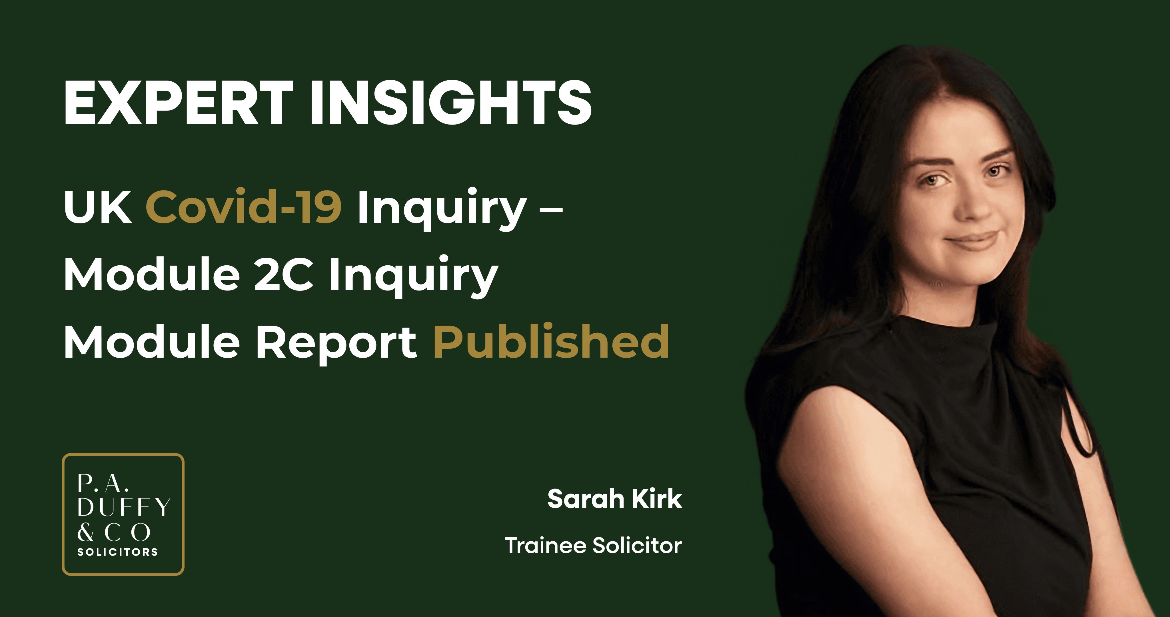 UK Covid-19 Inquiry - Module 2C Report Published | P.A Duffy